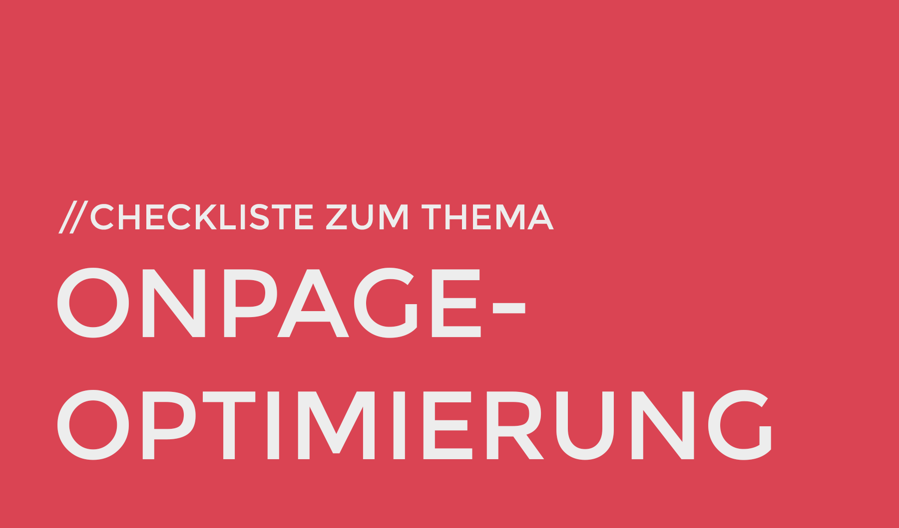 OnPage-Optimierung: Checkliste mit 50 Faktoren | a coding project